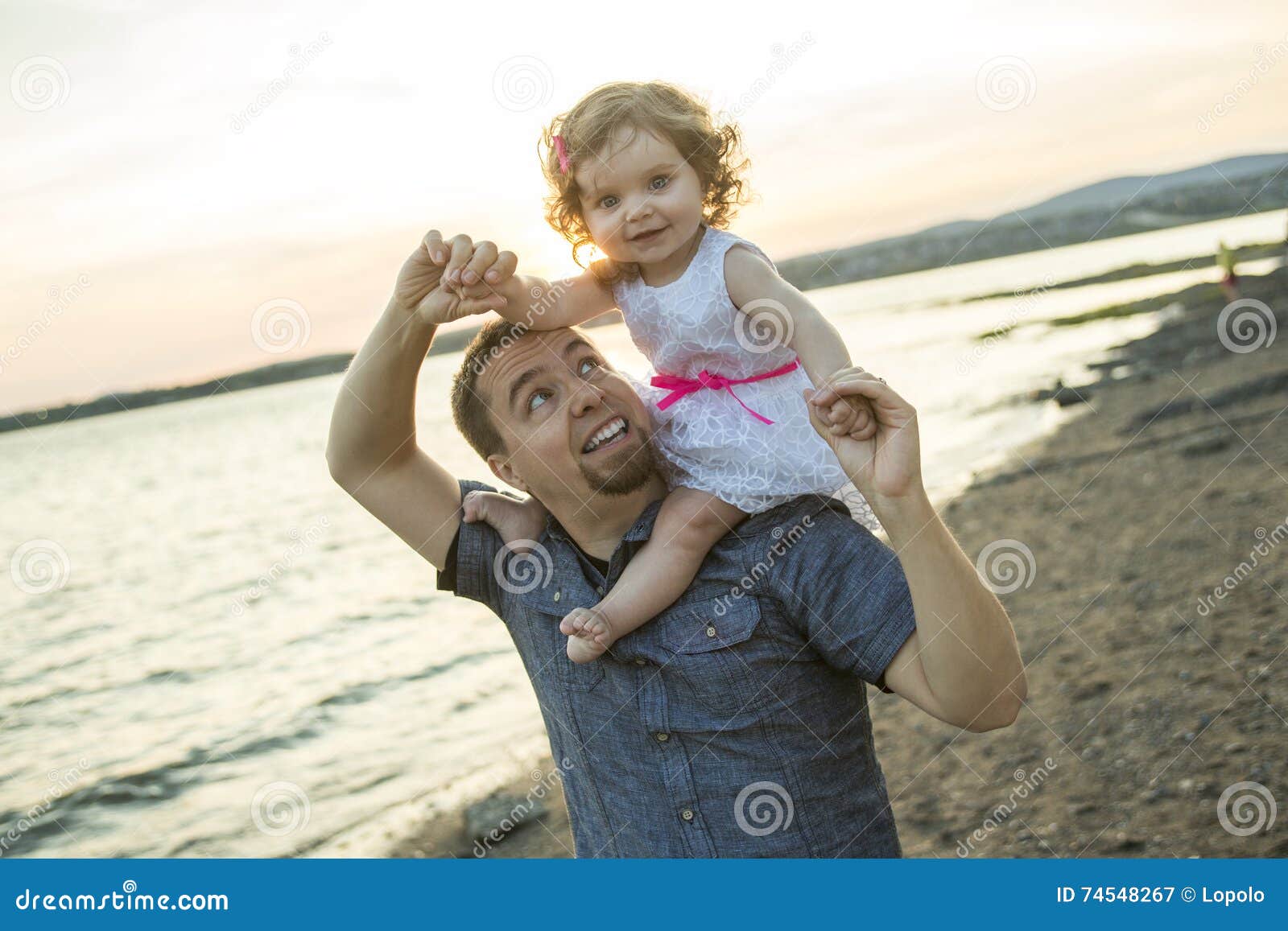 Happy Joyful Father with is Child Stock Image - Image of cheerful ...