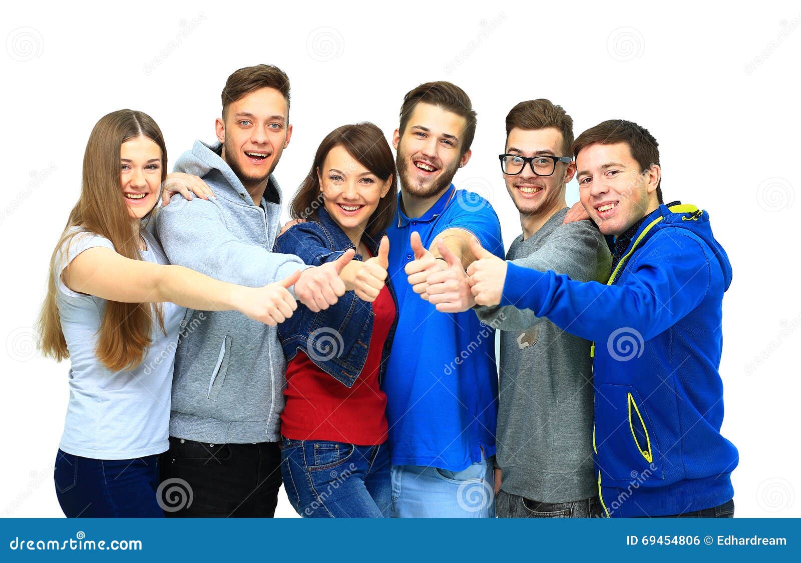 Happy Joyful Group of Friends Cheering Stock Photo - Image of happy ...