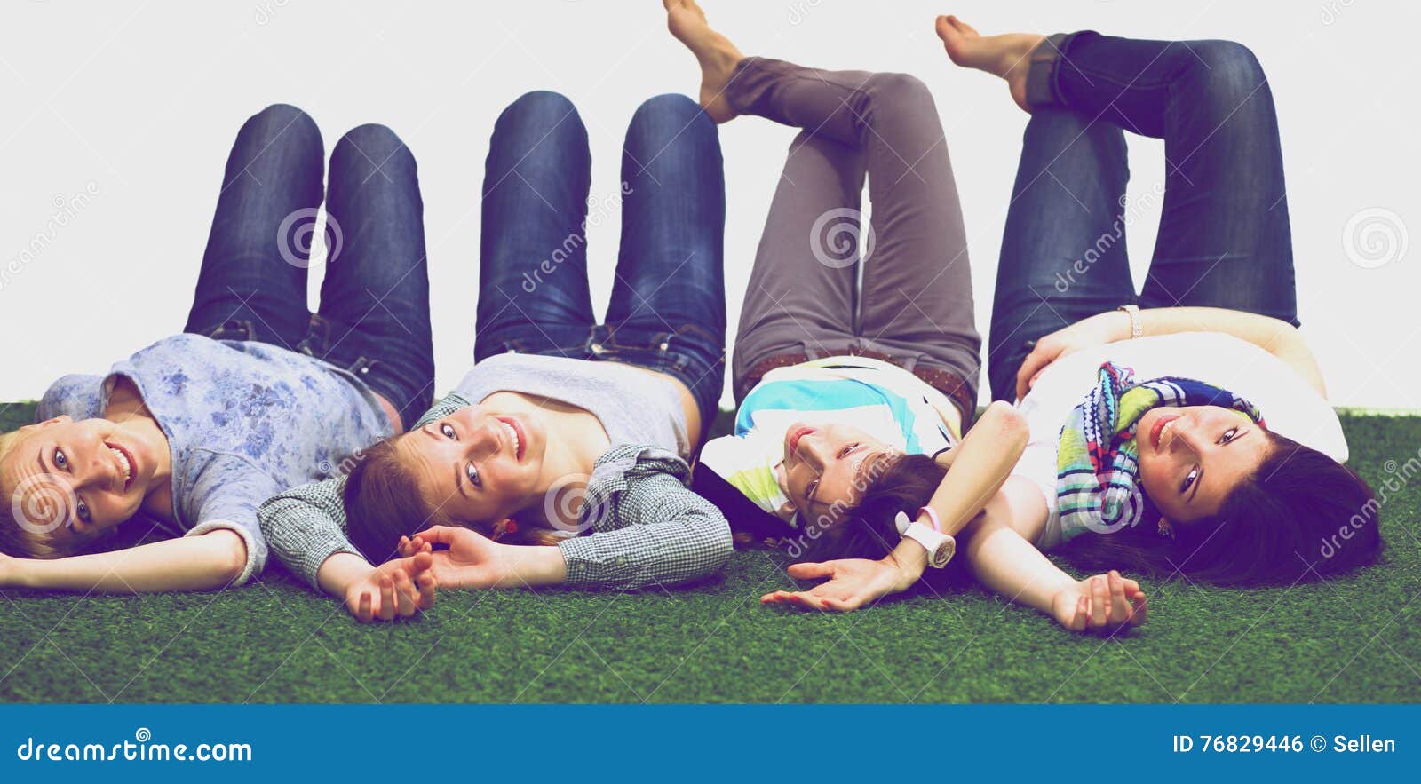 Happy Joyful Group of Young Friends Enjoy Together Stock Photo - Image ...