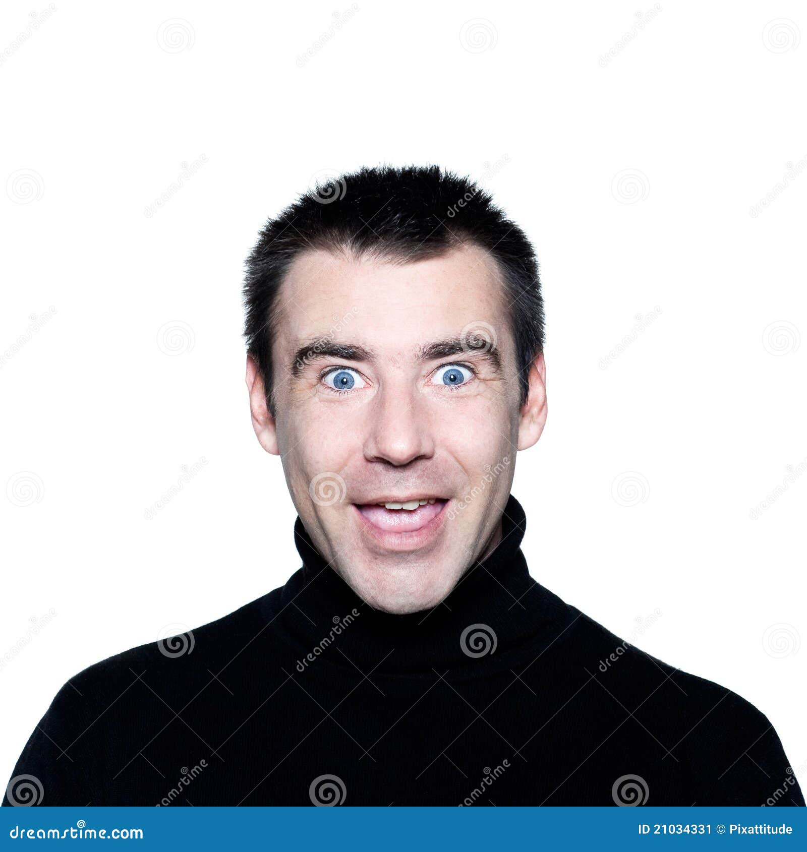Happy Joyful Man Blue Eyes Smiling Portrait Stock Image - Image of blue ...