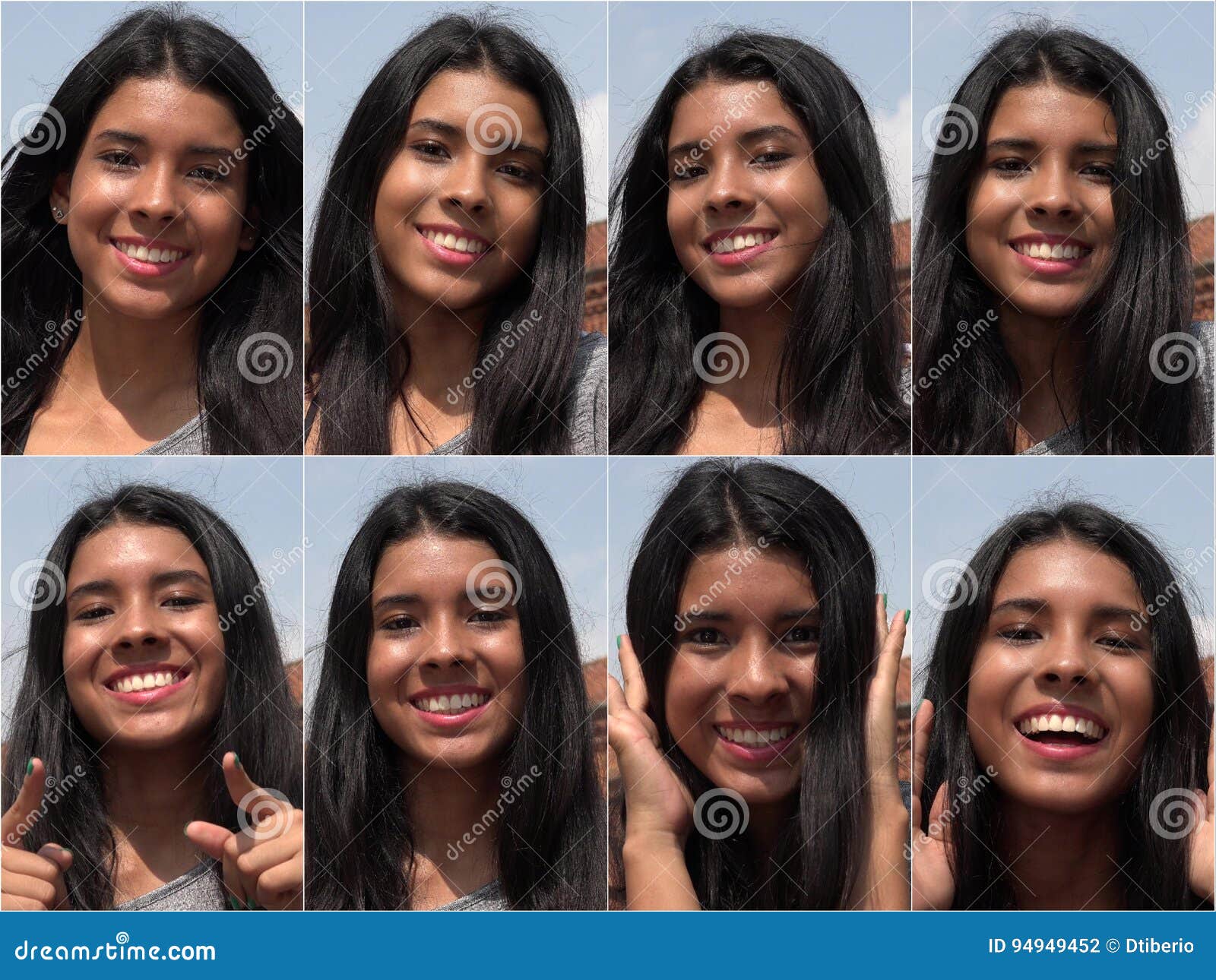 Happy Joyful Smiling Female Collage Stock Photo - Image of collages ...