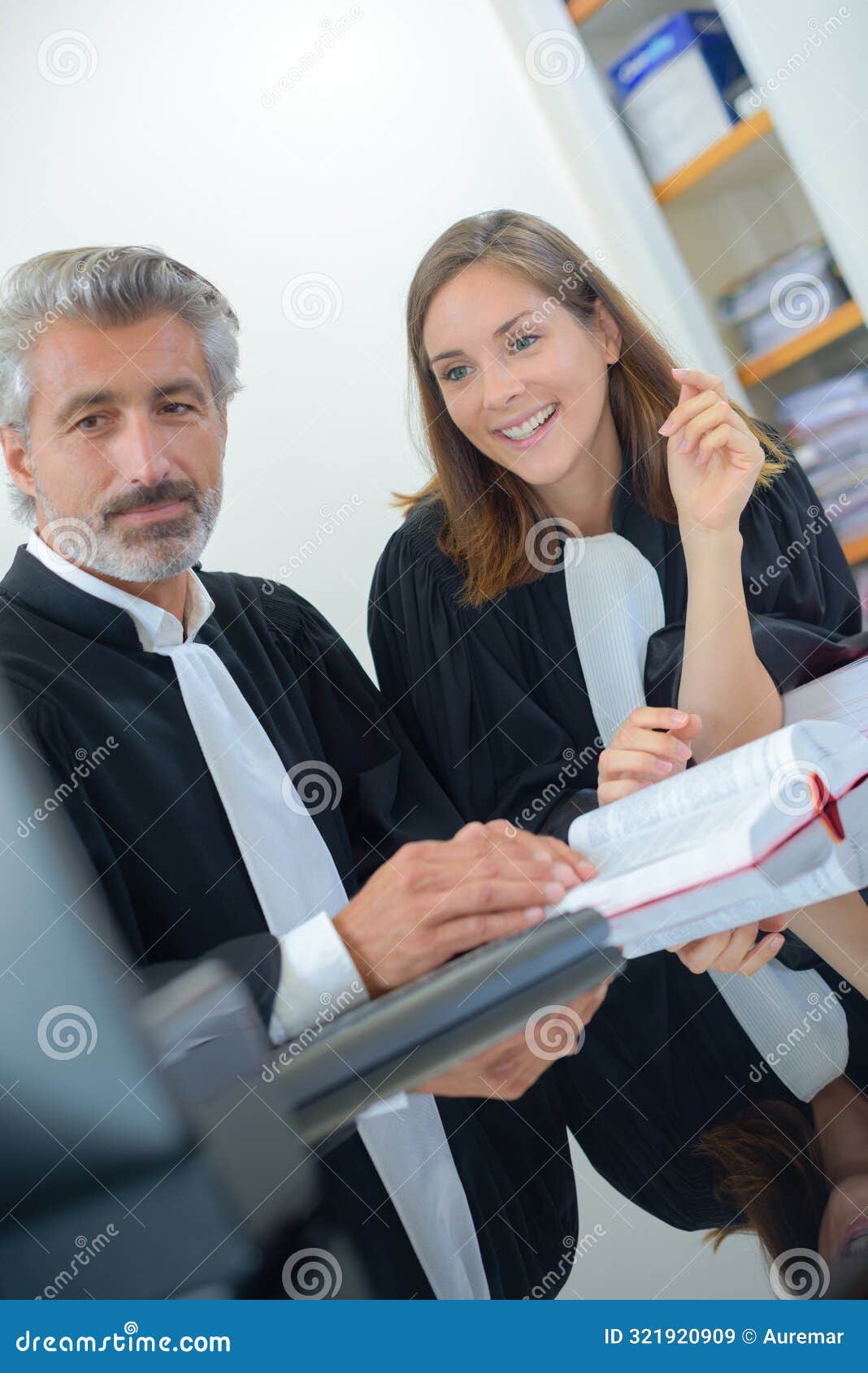Happy Judges Working Together Stock Image - Image of laugh, work: 321920909