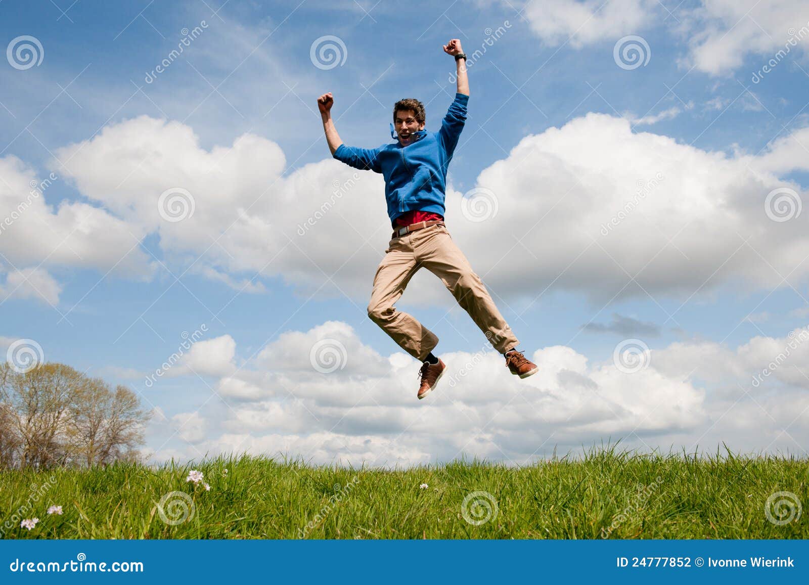 Happy jumping man stock photo. Image of high, happy, grass - 24777852