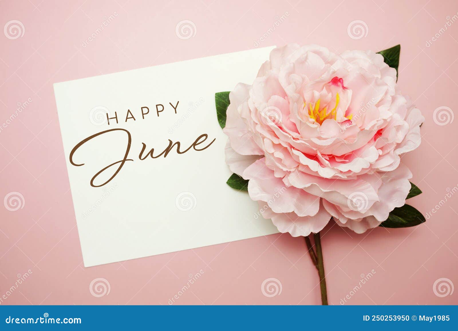 Happy June Alphabet Letters On Pink Background Royalty-Free Stock Image ...