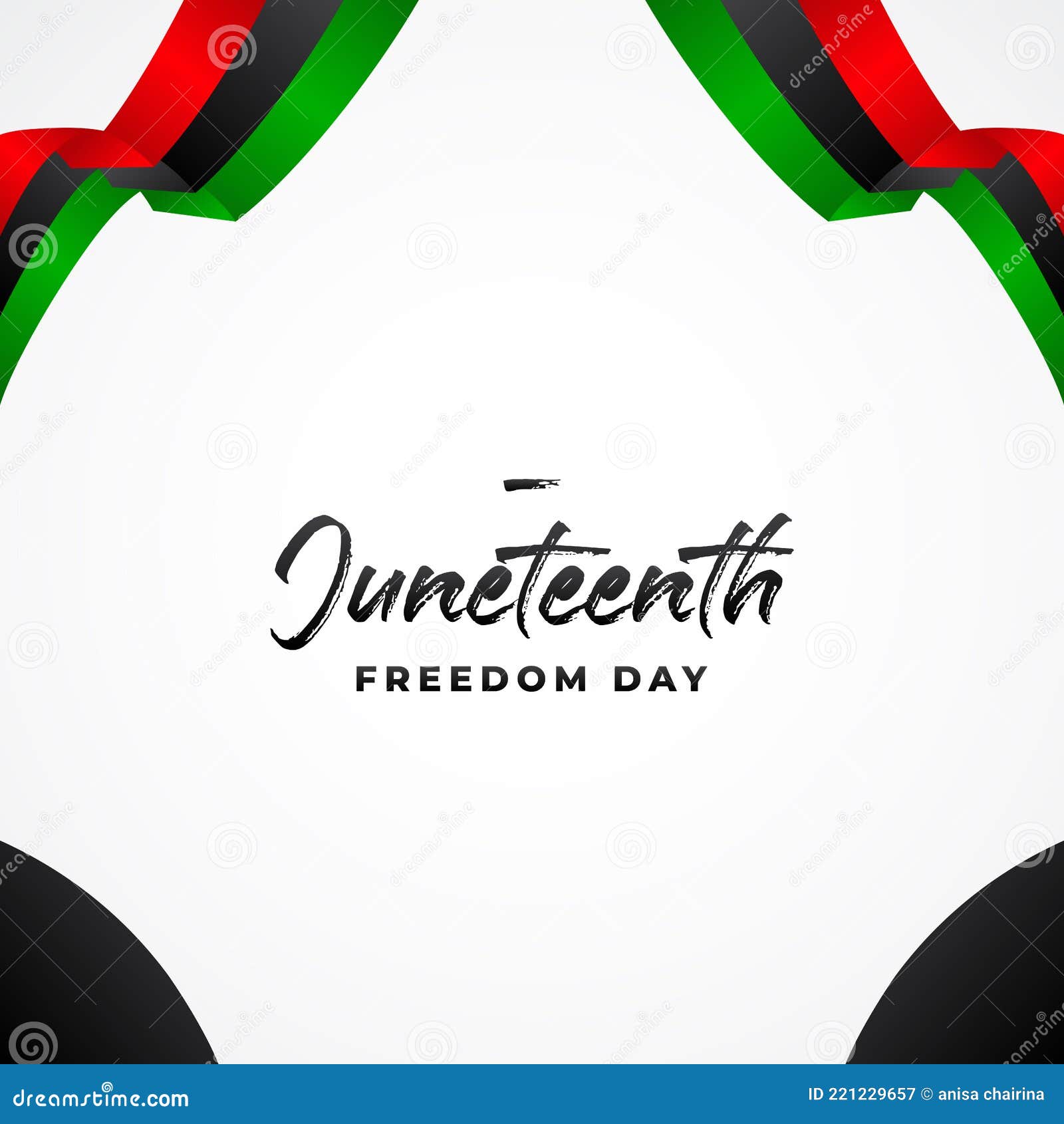 Happy Juneteenth Freedom Day Background Design Stock Vector ...