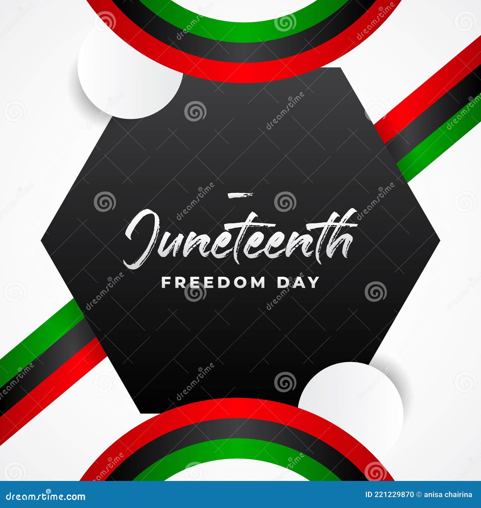 Happy Juneteenth Freedom Day Background Design Stock Vector ...