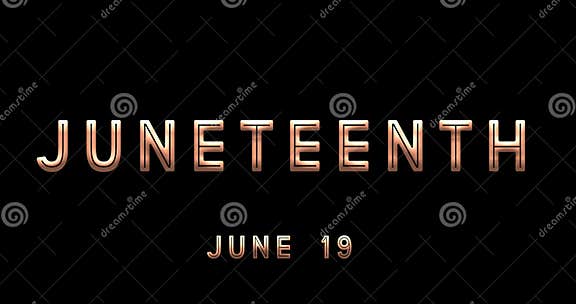 Happy Juneteenth, June 19. Calendar of June Text Effect, Design Stock Illustration ...