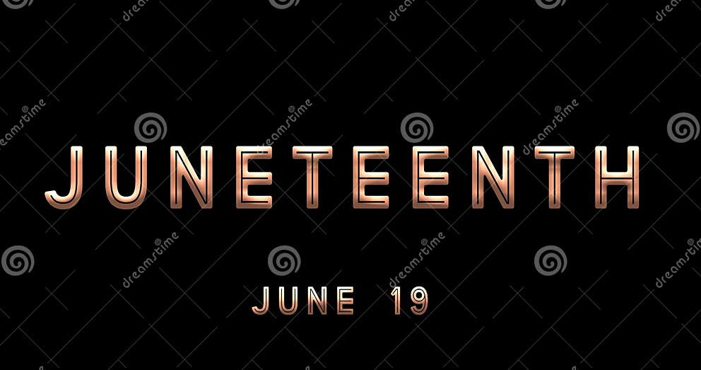 Happy Juneteenth, June 19. Calendar of June Text Effect, Design Stock ...