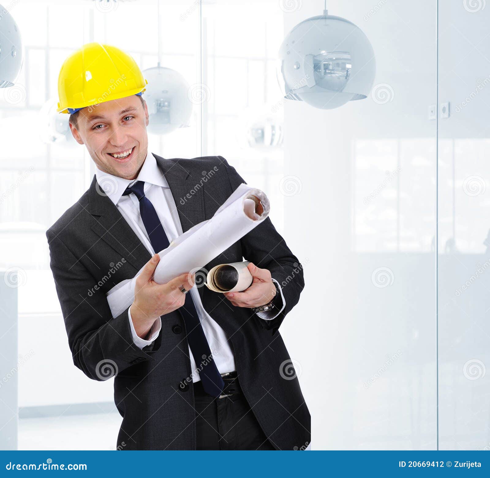 Happy junior architect stock photo. Image of copyspace - 20669412