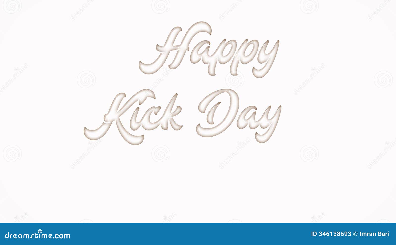 Happy Kick Day with Plastic Style Text Effect on White Background Stock ...