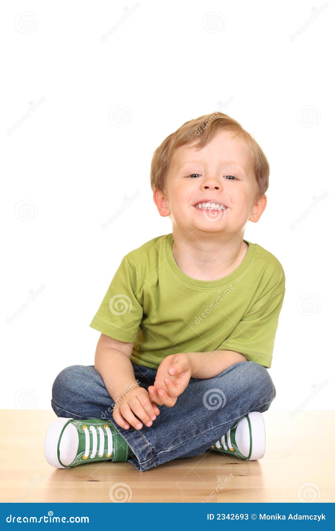 Happy kid stock image. Image of smile, laughing, jeans - 2342693