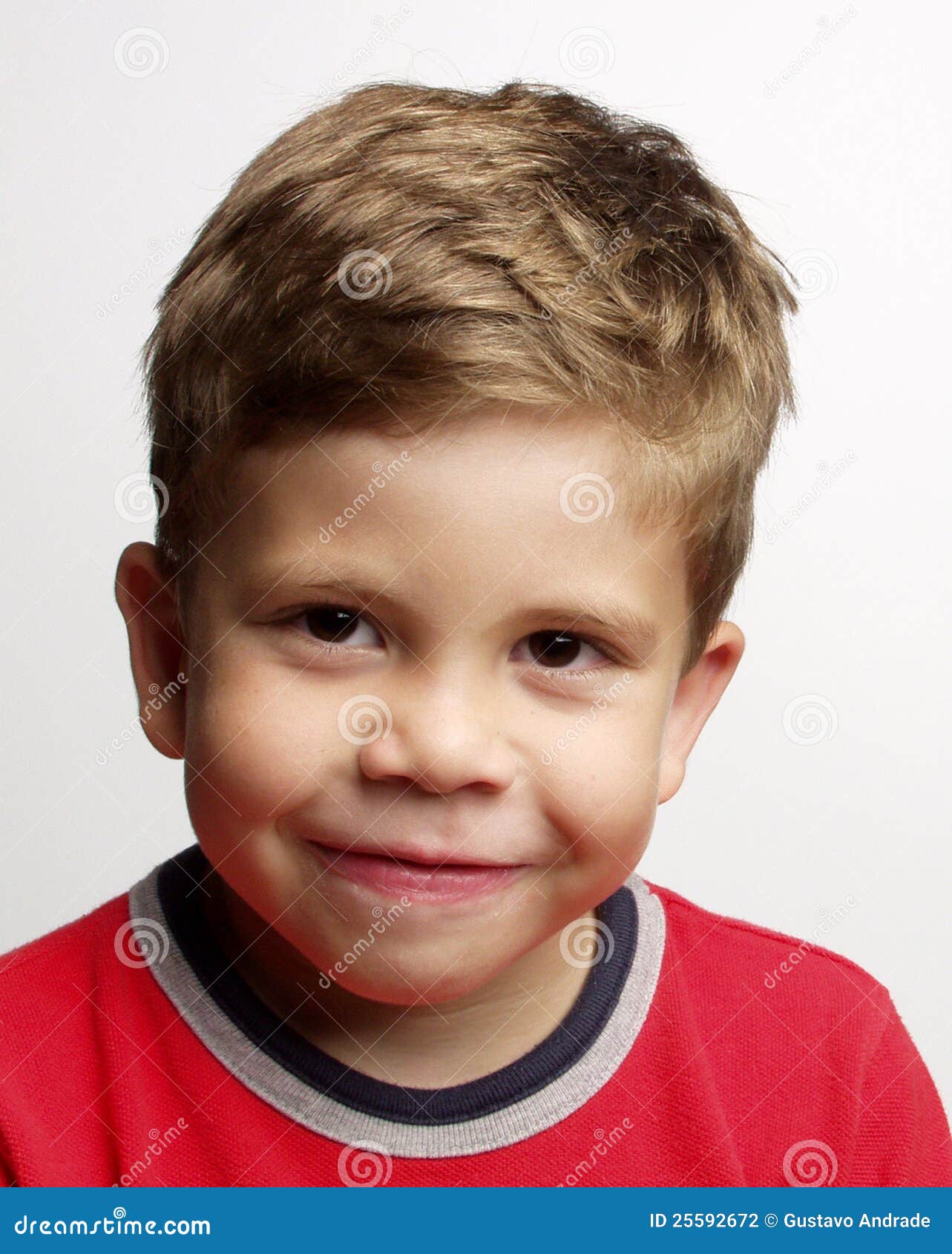 Happy kid. stock photo. Image of face, acting, head, listening - 25592672