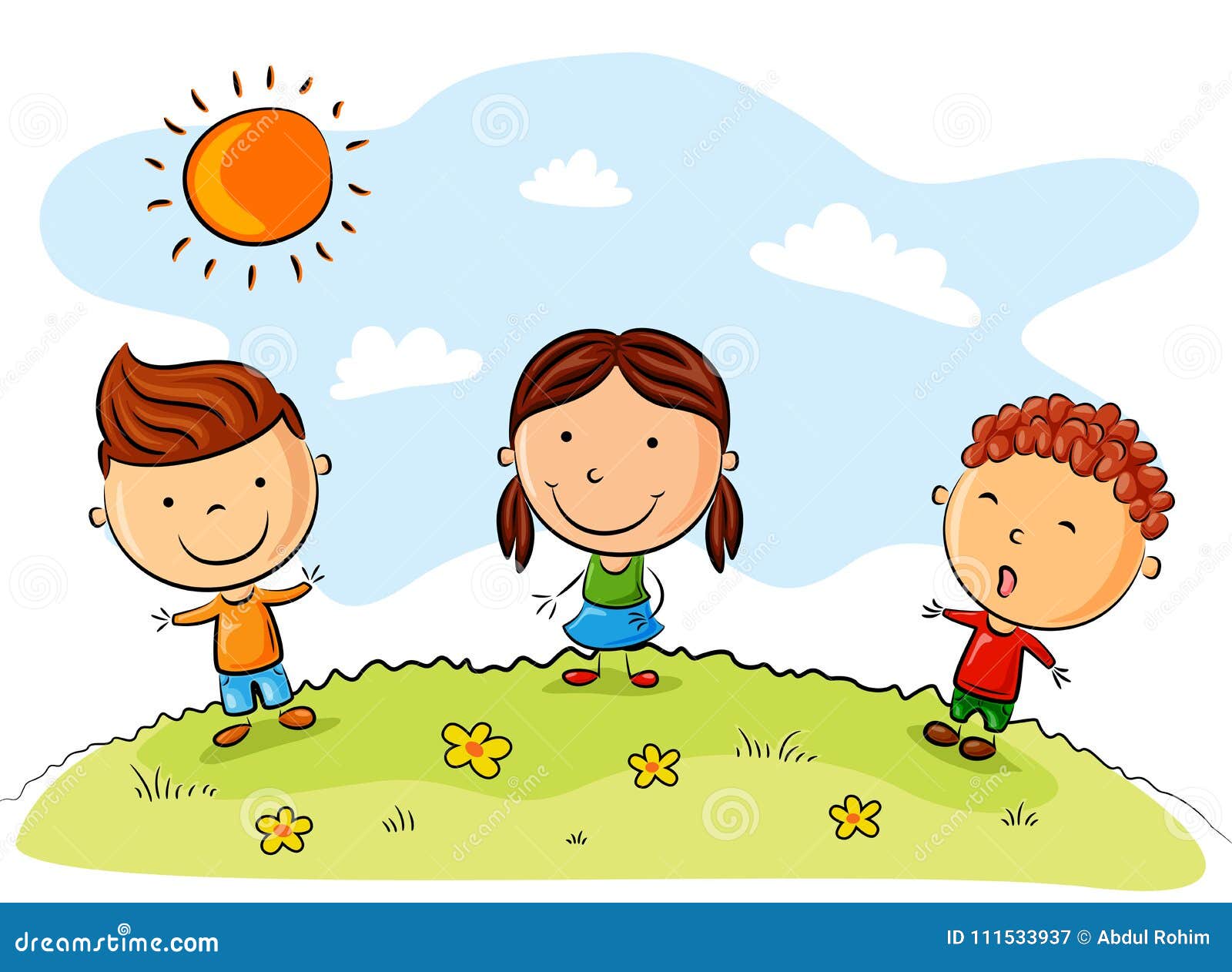 Happy kid cartoon stock vector. Illustration of childhood - 111533937