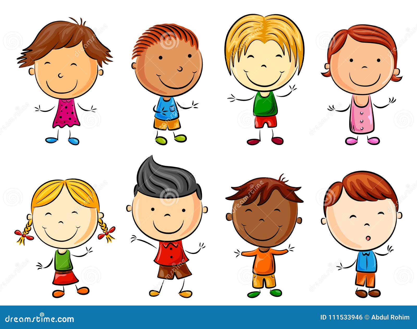 Happy kid cartoon stock vector. Illustration of funny - 111533946