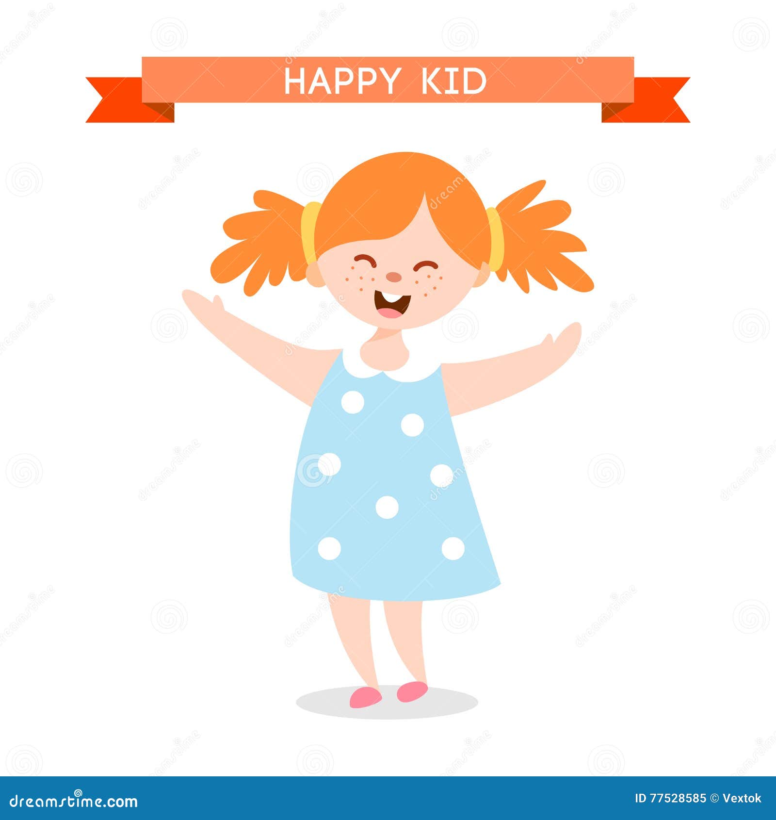 Happy Kid Cartoon Illustration Stock Vector - Illustration of ...