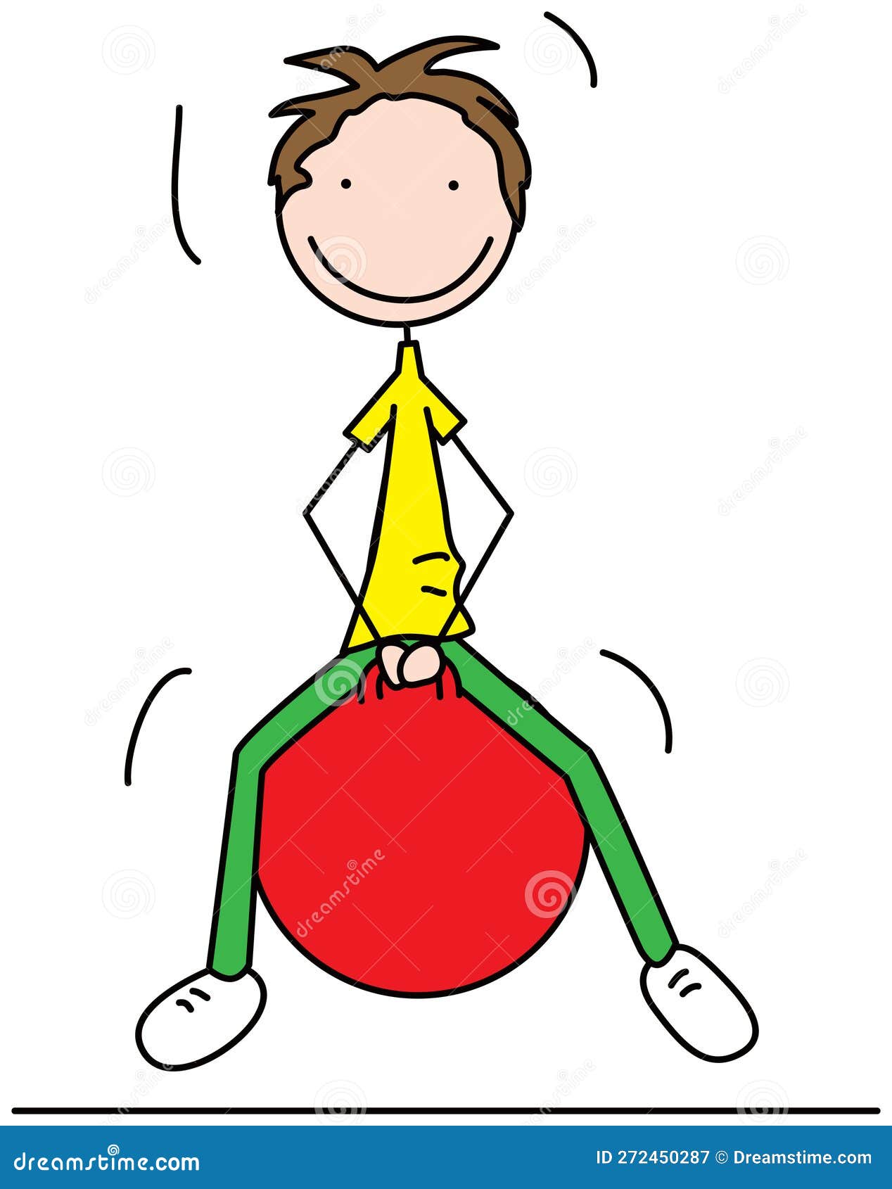 Happy kid stock vector. Illustration of exercise, smiling - 272450287