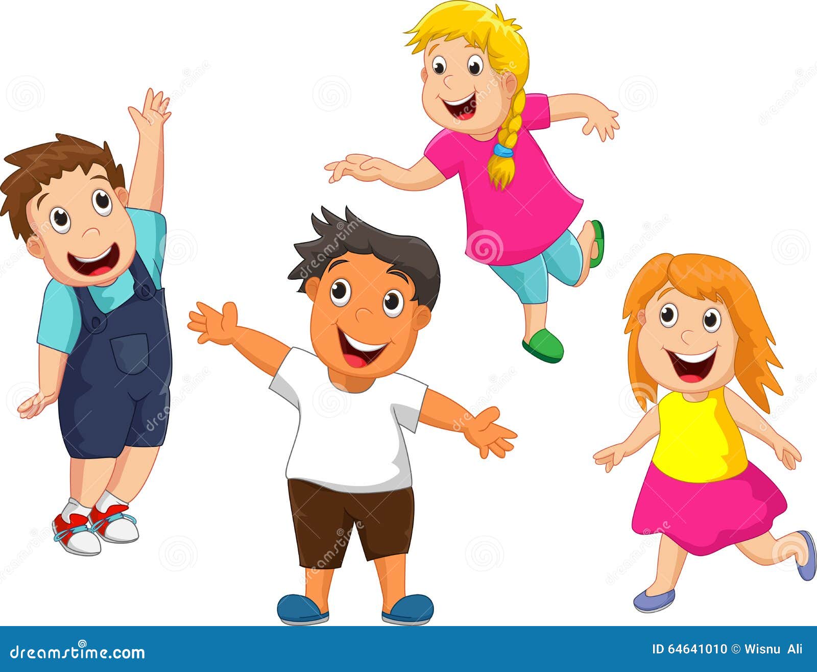 Happy kid cartoon stock vector. Illustration of party - 64641010