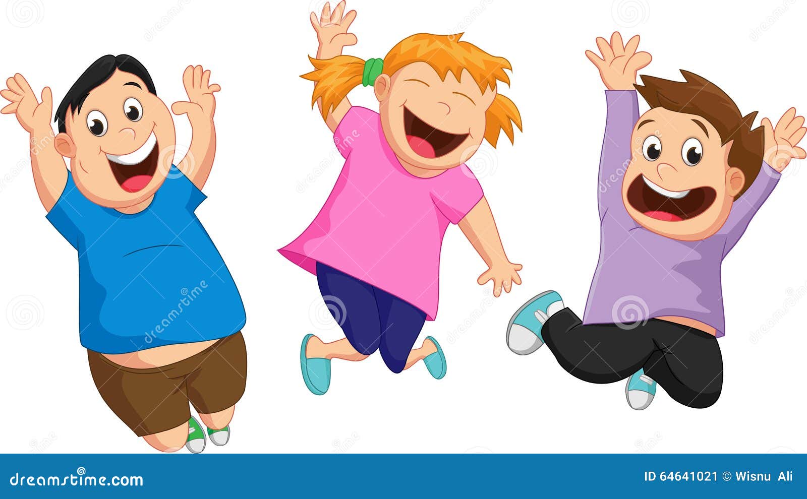 Happy kid cartoon stock vector. Illustration of joyful - 64641021