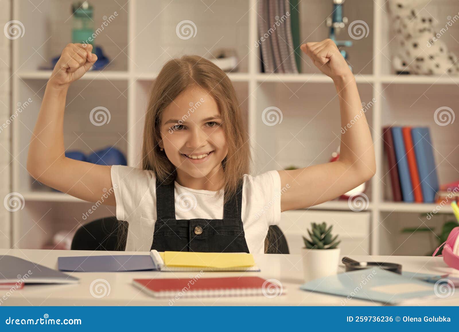 Happy Kid in Classroom on School Break Stock Photo - Image of childhood ...