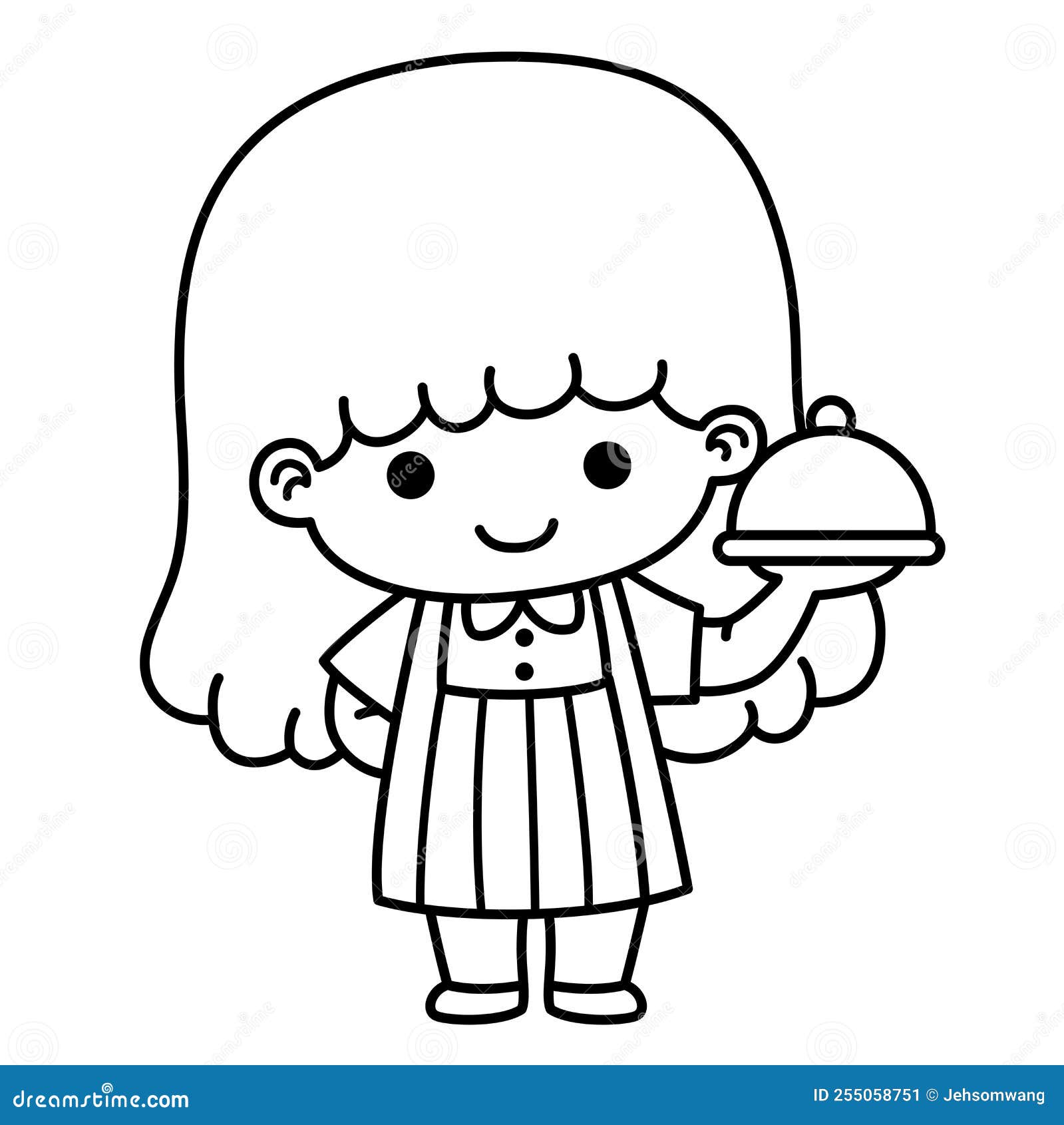 Happy kid cooking chef stock vector. Illustration of kitchen - 255058751