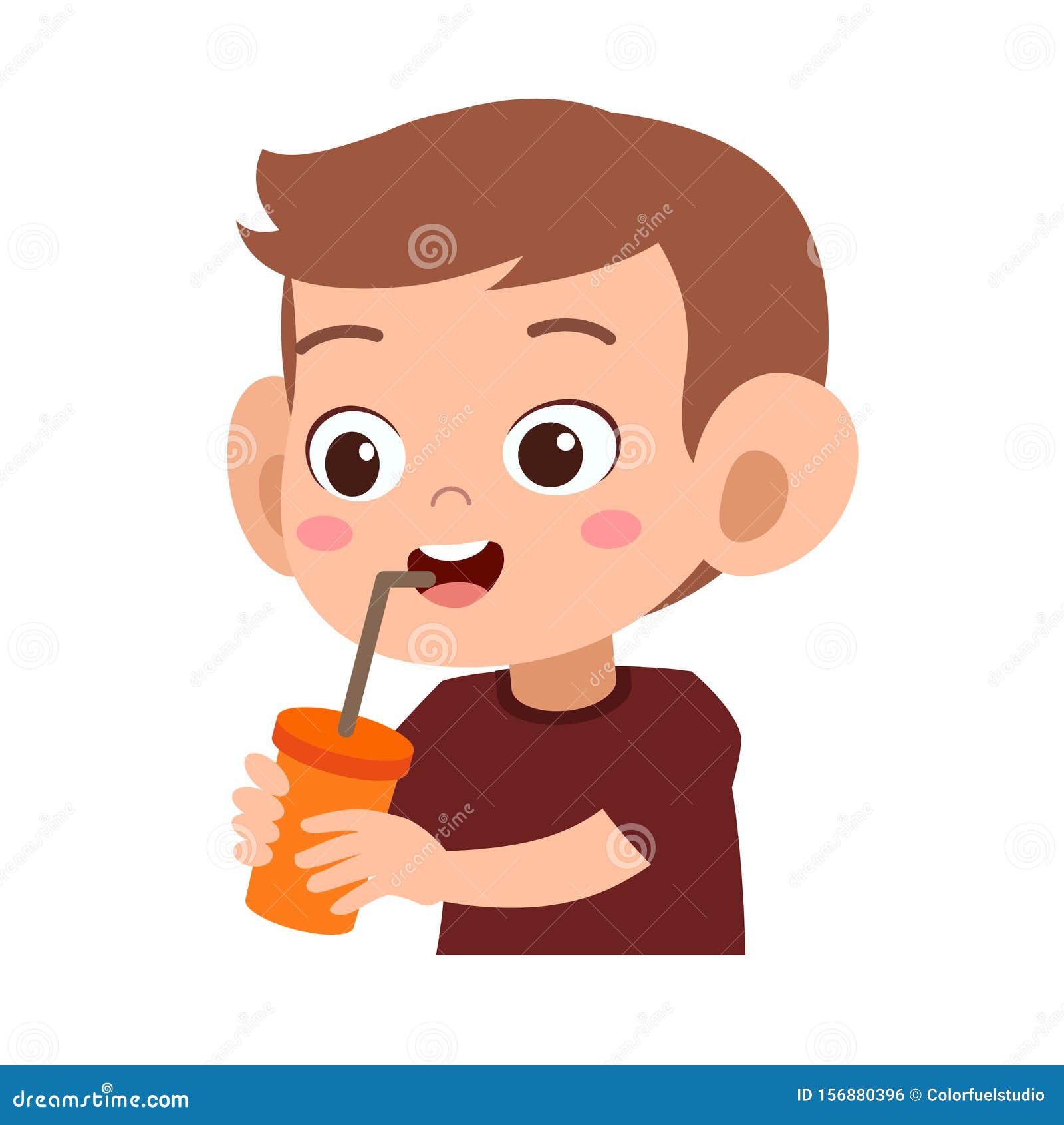 Happy Kid Drink Juice Illustration Stock Illustration - Illustration of ... Happy Kid Drink Juice Illustration Stock Illustration - Illustration of ...