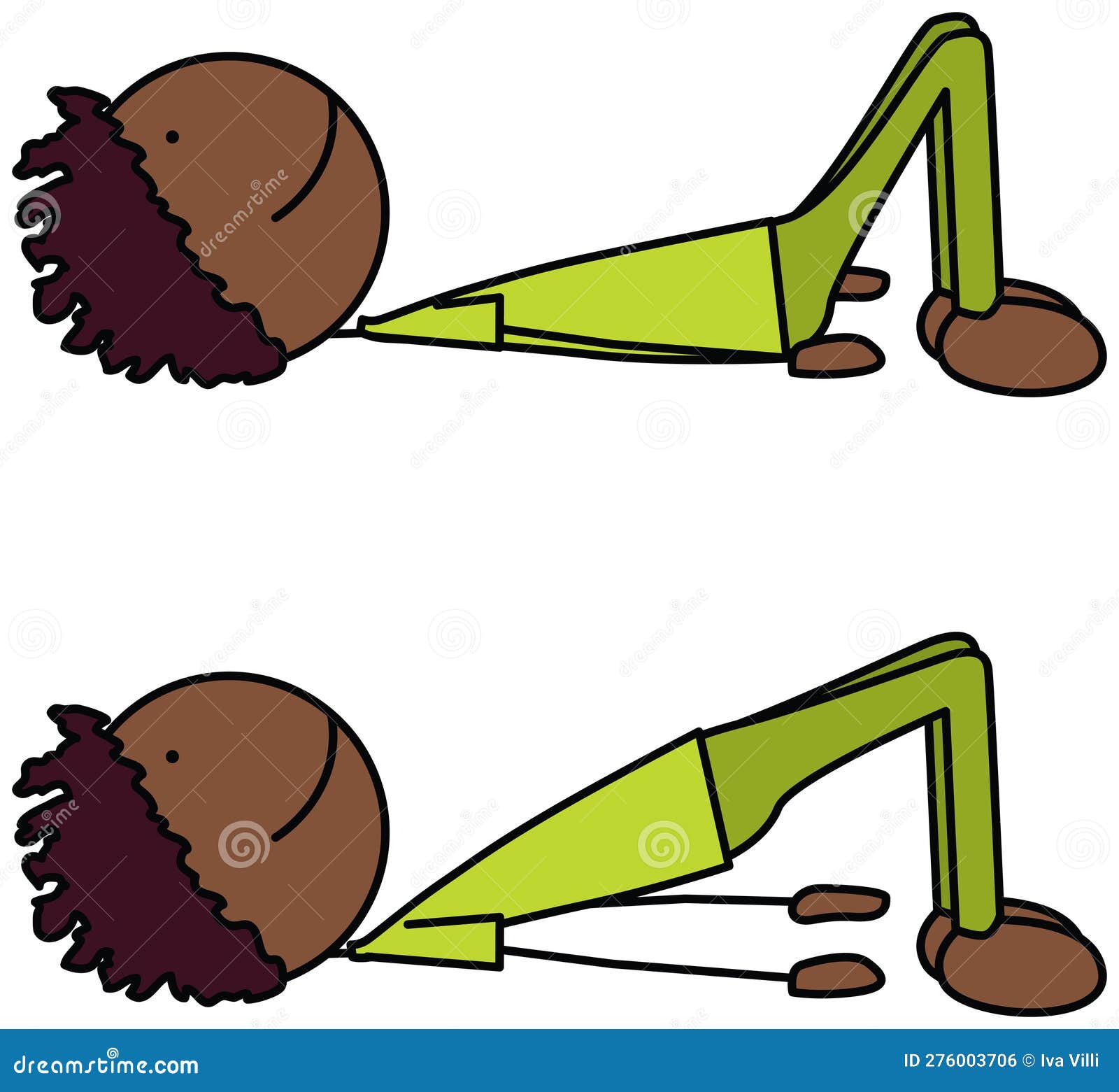 Happy kid exercises stock vector. Illustration of flat - 276003706