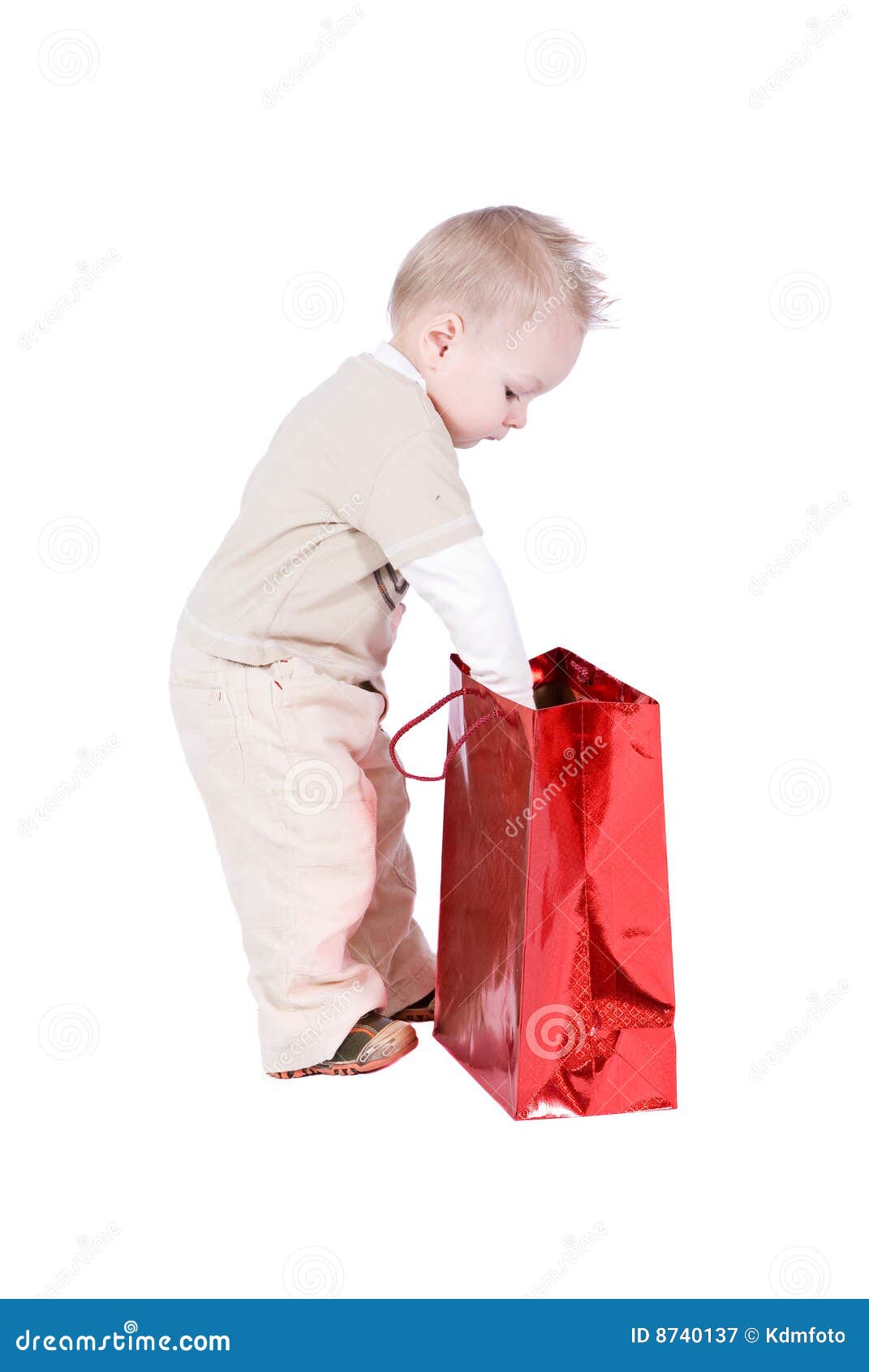 Happy kid with his present stock image. Image of beautiful - 8740137