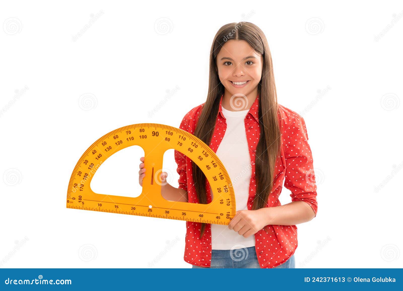 Protractor. School Protractor With Ruler Royalty-Free Stock Photography ...
