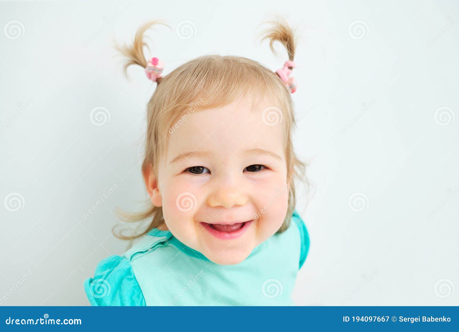 Happy Kid Looks at the Camera and Smiles at the House Stock Image ...