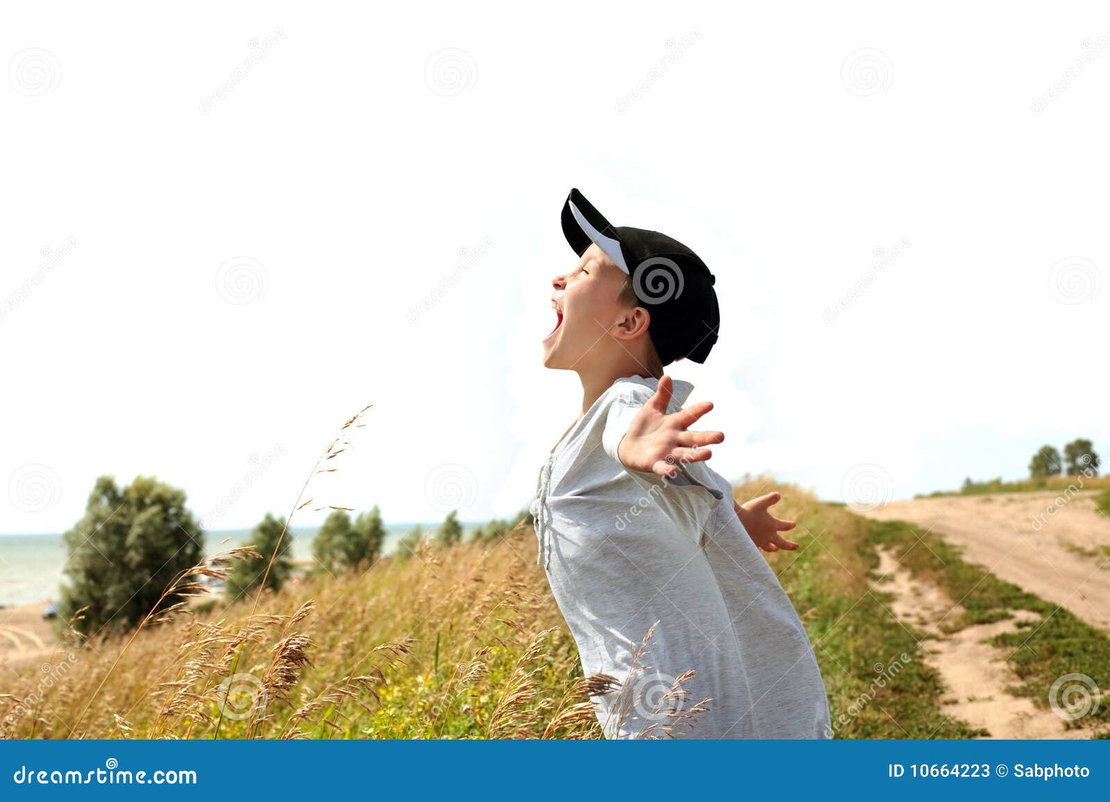 Happy kid outdoor stock image. Image of happiness, expression - 10664223