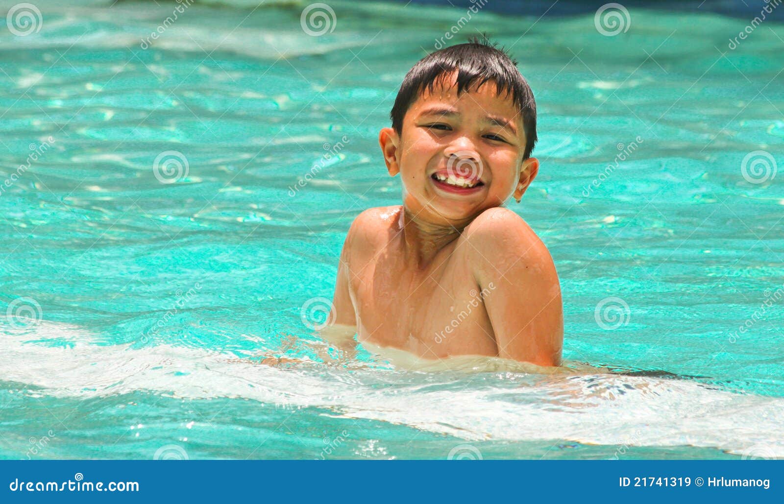 Happy kid on the pool stock image. Image of cheerful - 21741319