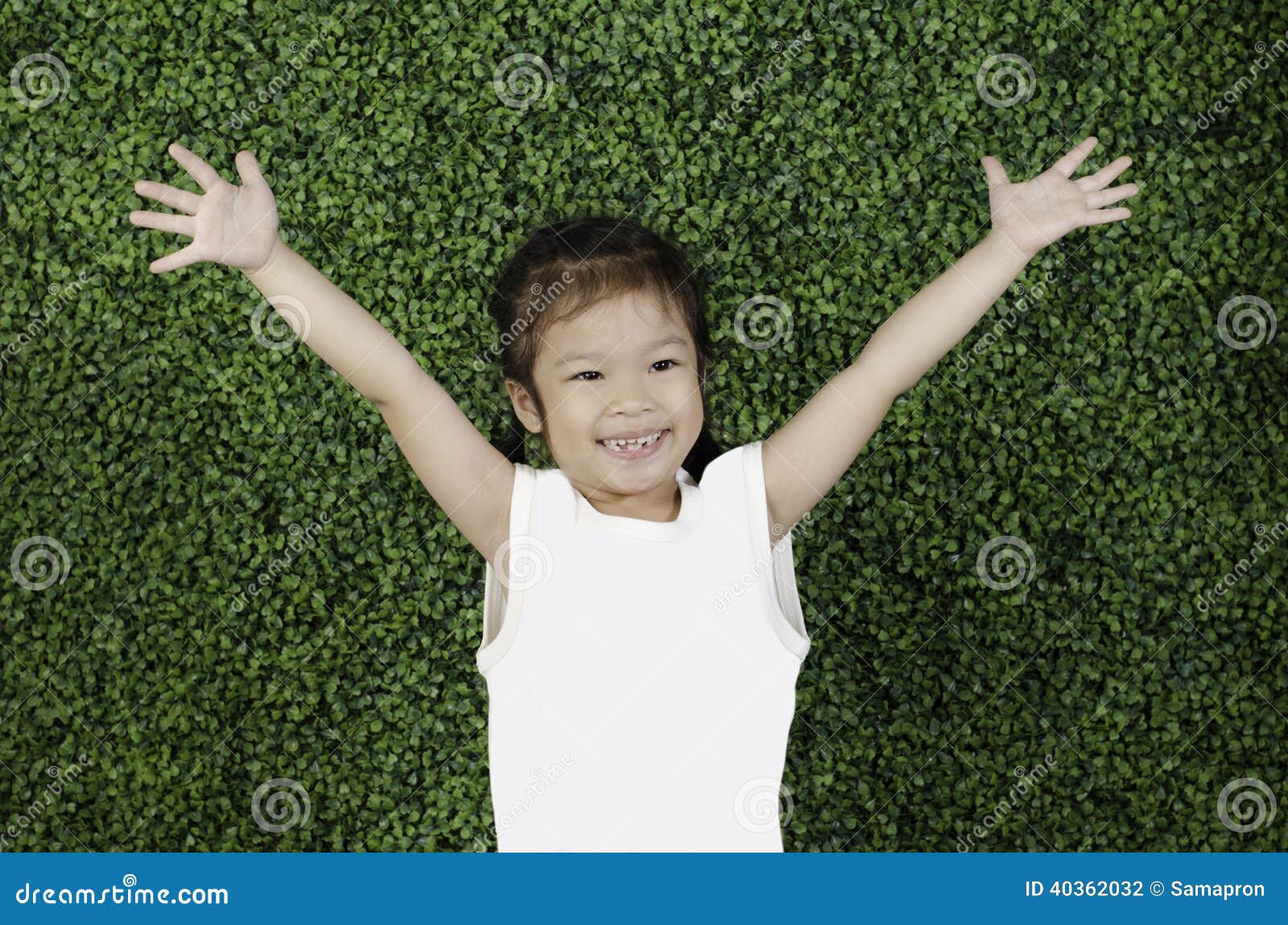 Happy kid show hands stock photo. Image of people, happy - 40362032