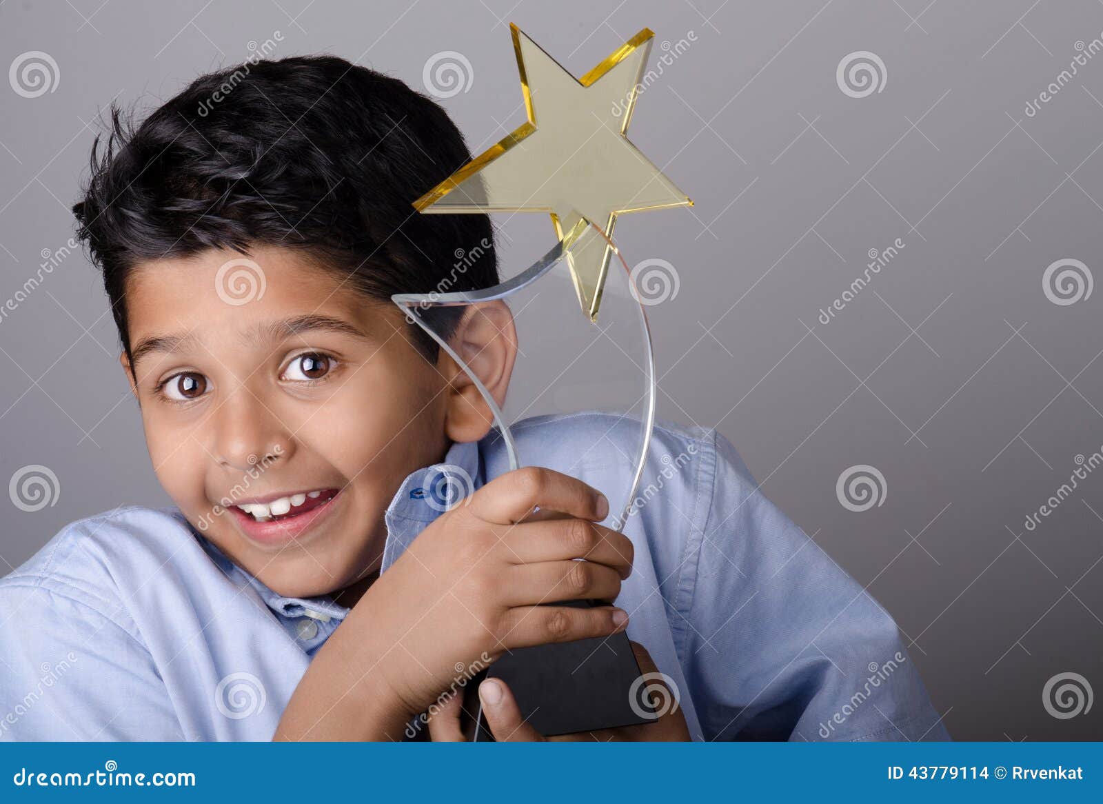 Happy Kid or Student with Award. Stock Photo - Image of competition ...