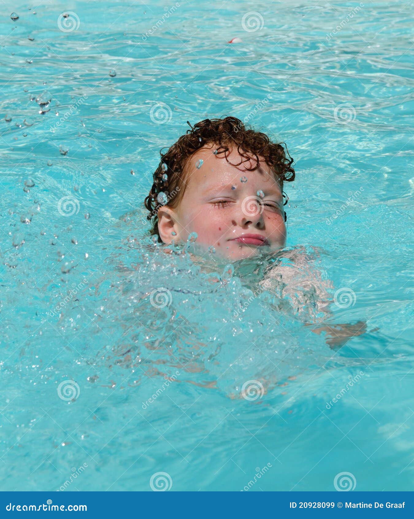 Happy kid swimming stock image. Image of outside, smiling - 20928099