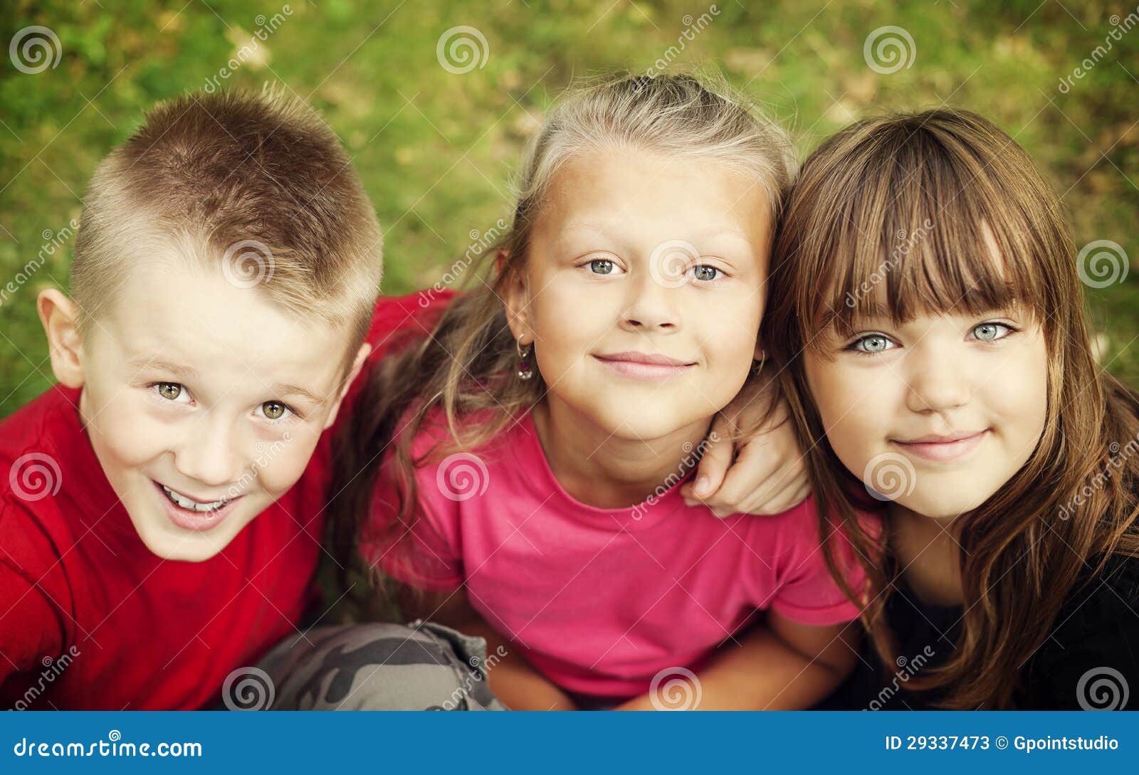 Happy kids stock image. Image of babies, crouching, expression - 29337473