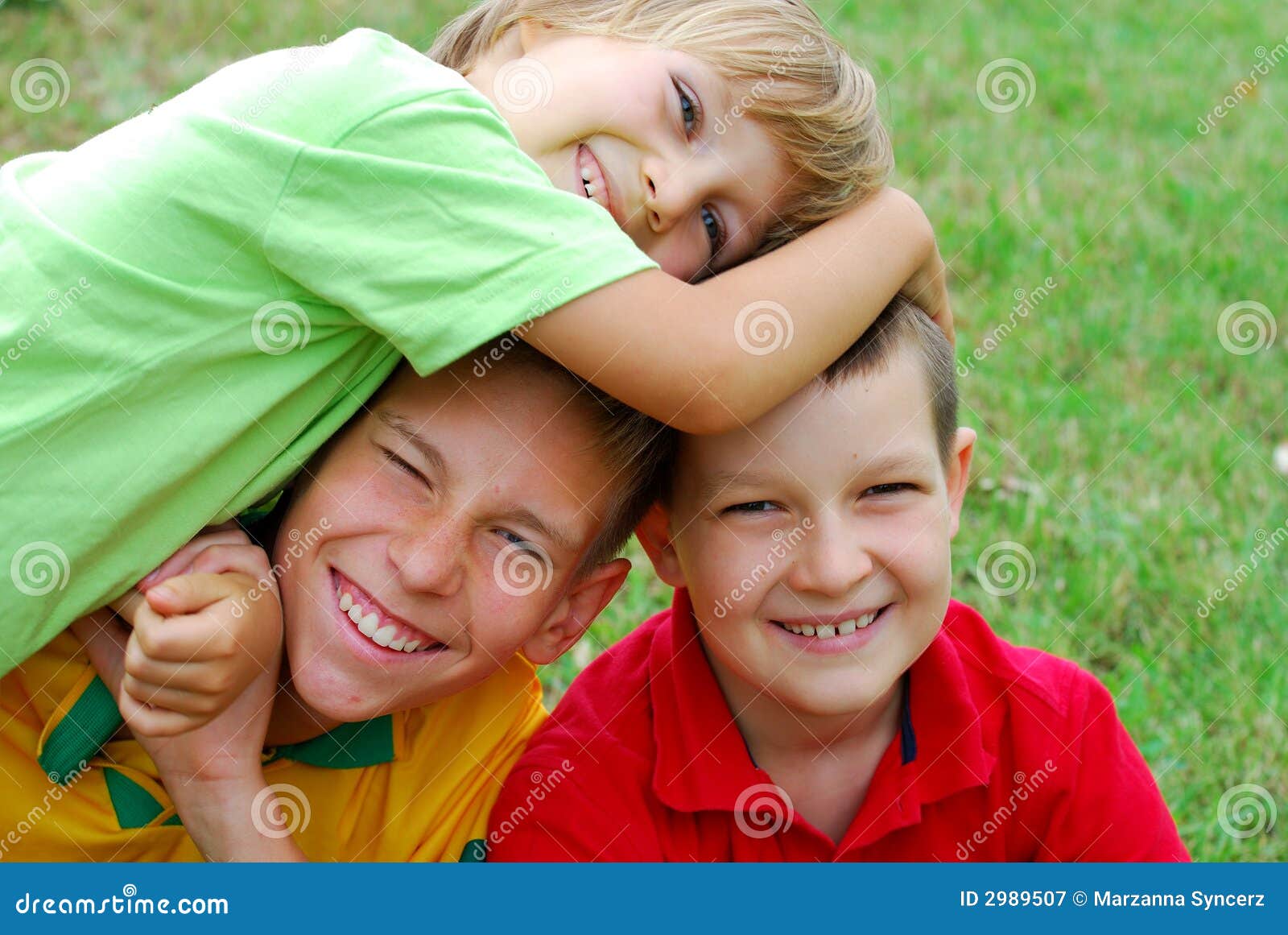 Happy kids stock image. Image of group, child, cheery - 2989507