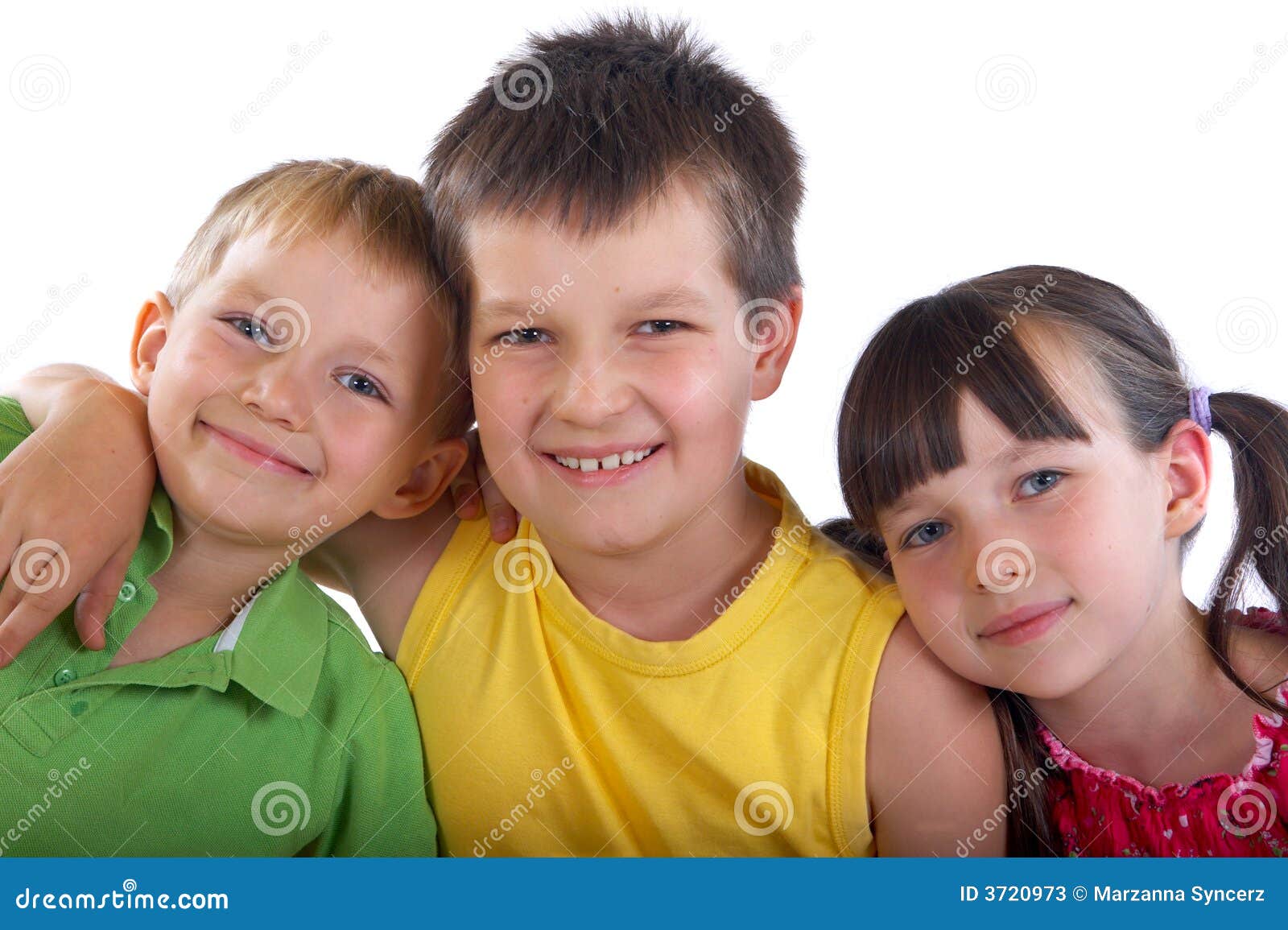 Happy kids stock image. Image of love, brunette, skinned - 3720973