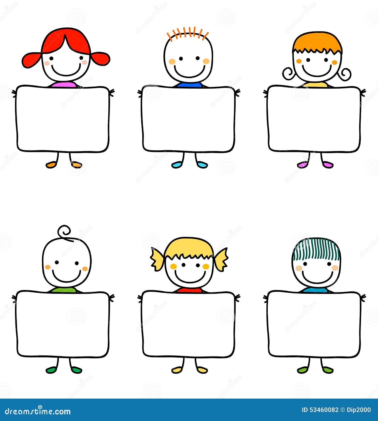 Kids Banners Template With Cute Cartoon Dinos Vector Set ...