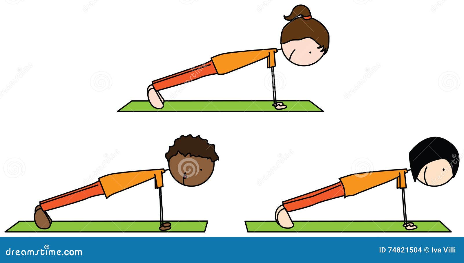 Happy Kids stock vector. Illustration of exercise, american - 74821504