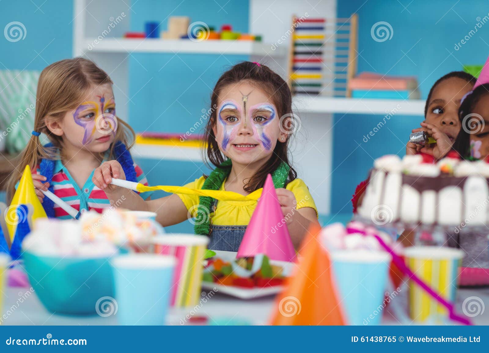 Happy Kids Celebrating a Birthday Stock Image - Image of child ...
