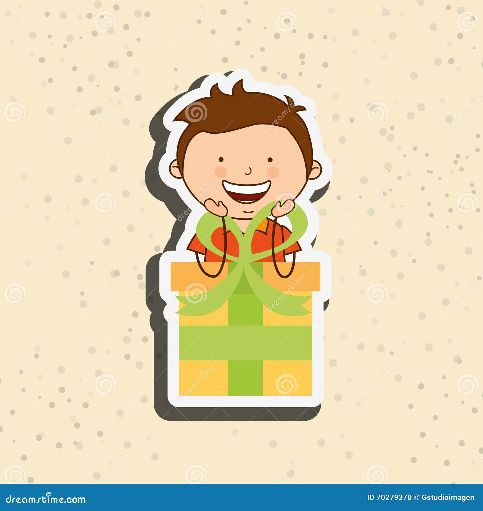 Happy kids design stock illustration. Illustration of present - 70279370