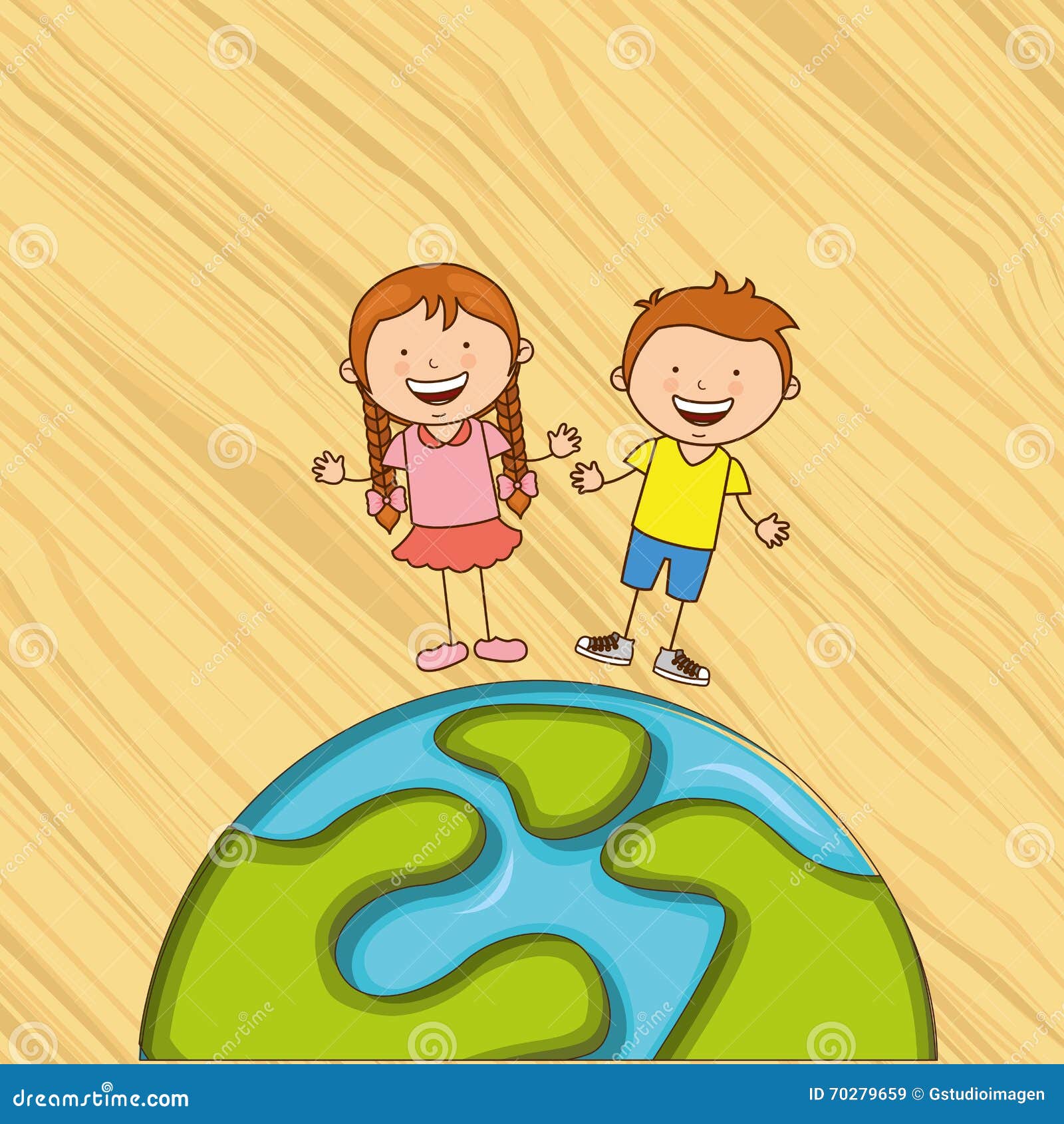 Happy kids design stock illustration. Illustration of planet - 70279659