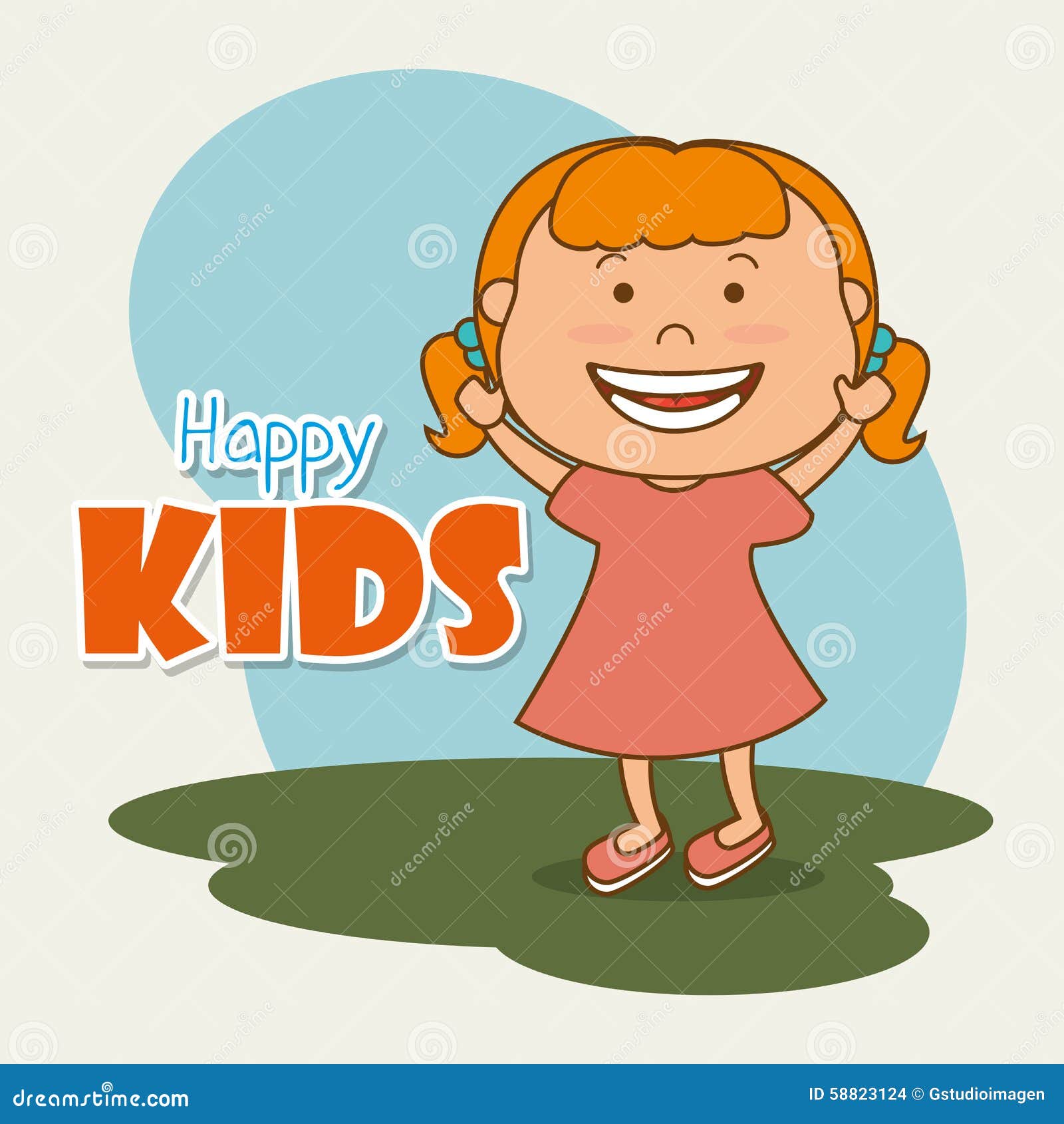 Happy kids design. stock vector. Illustration of happiness - 58823124