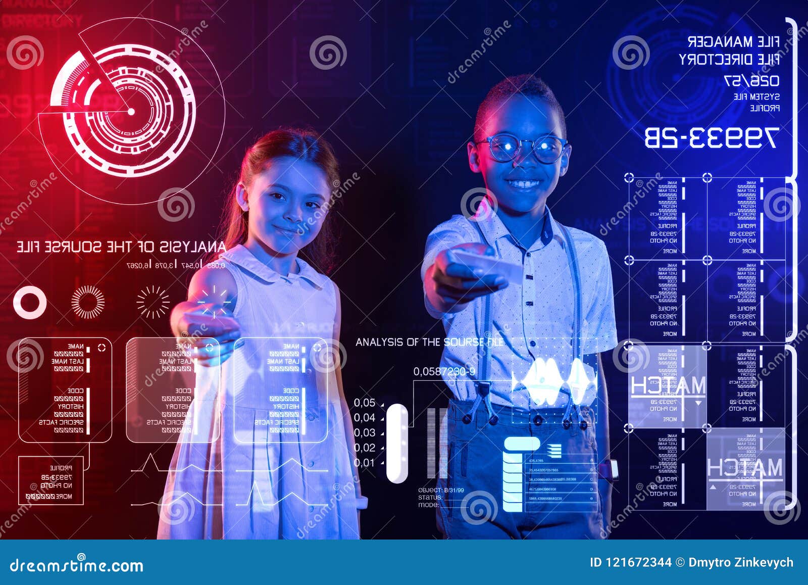 Positive Children Holding Remote Controls and Smiling Stock Photo ...