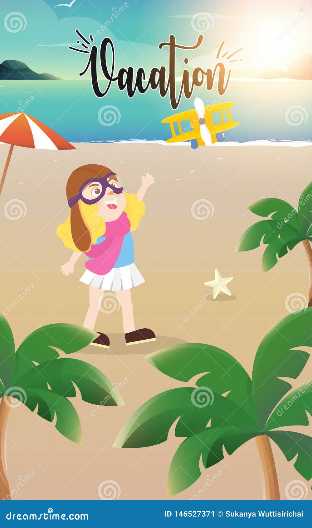 Happy Kids Having Fun on the Beach Stock Vector - Illustration of game ...