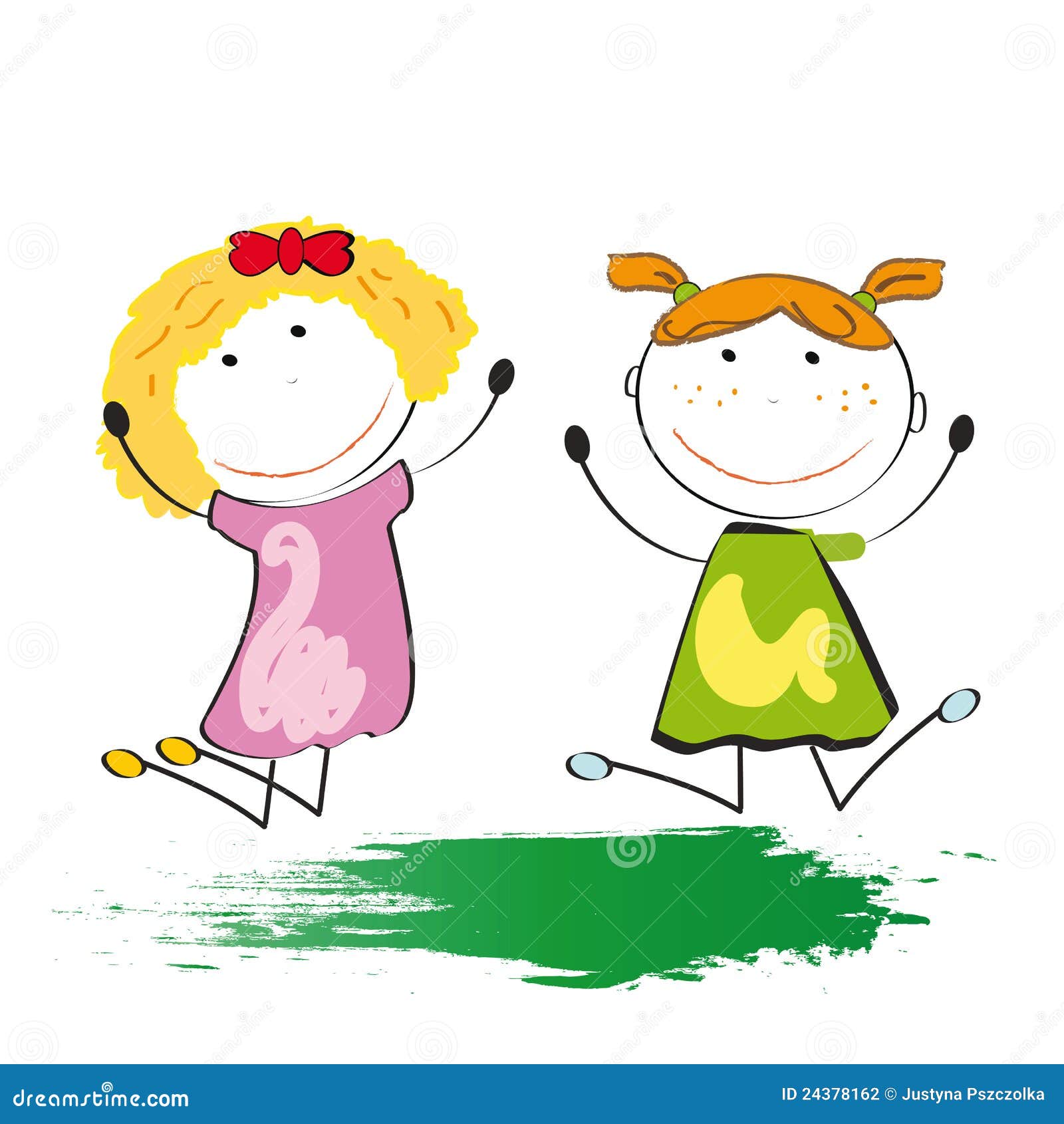 Happy kids playing stock vector. Illustration of animated - 24378162