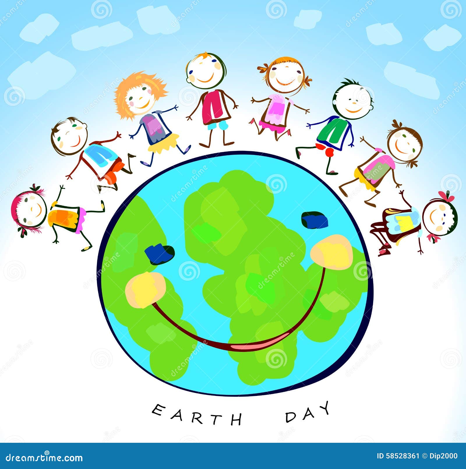 Healthy Earth Cartoon