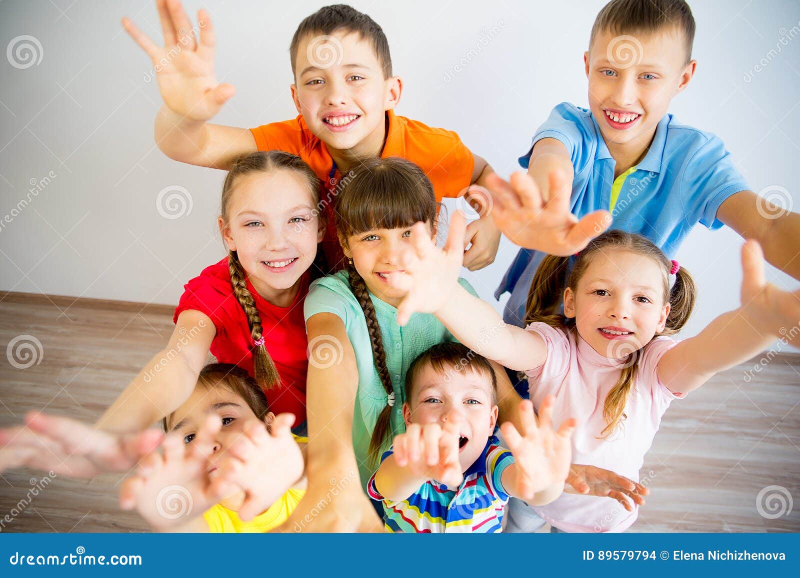 Happy kids playing stock photo. Image of classroom, class - 89579794