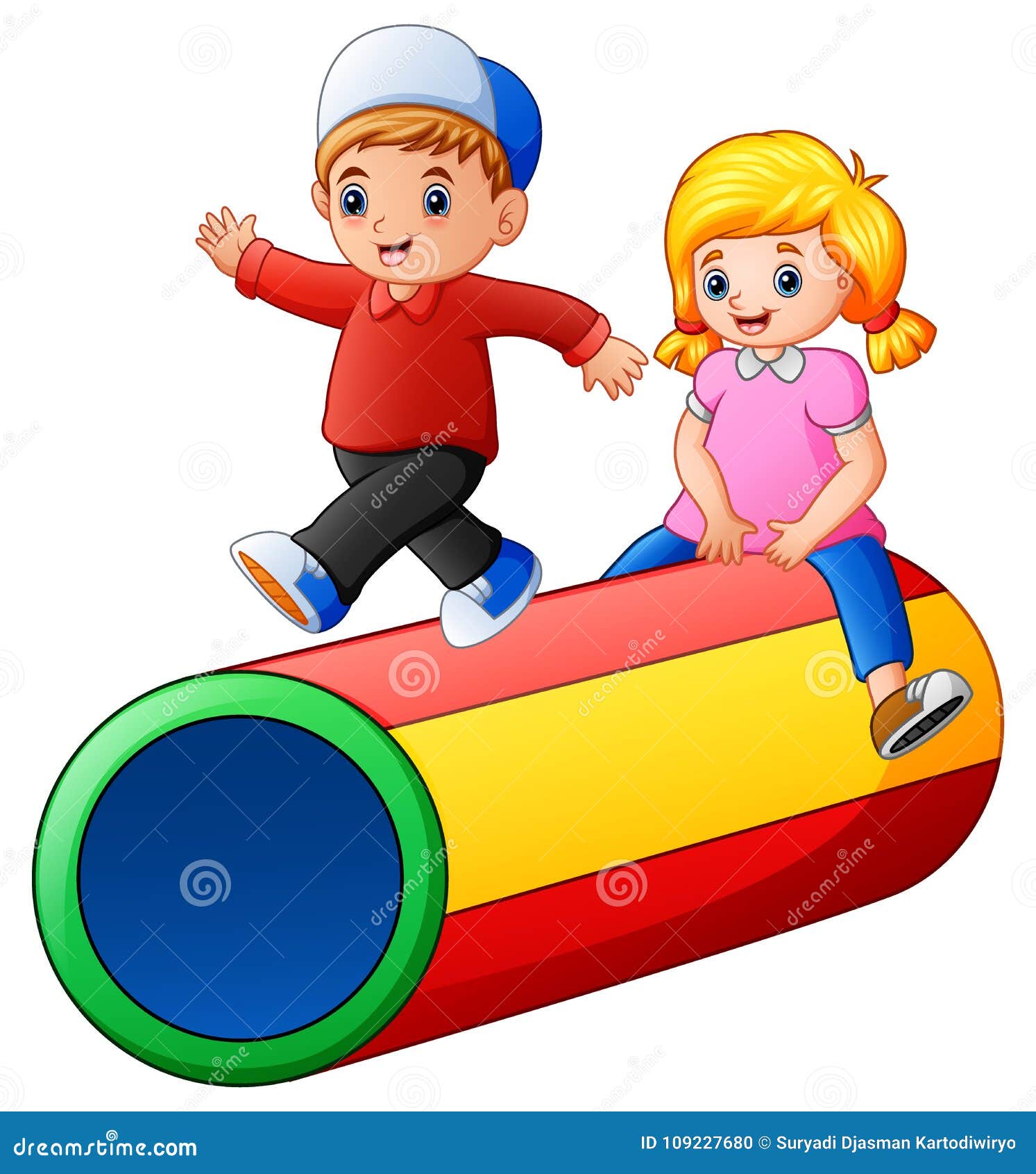 Child Tunnel Cartoon Vector | CartoonDealer.com #20105931