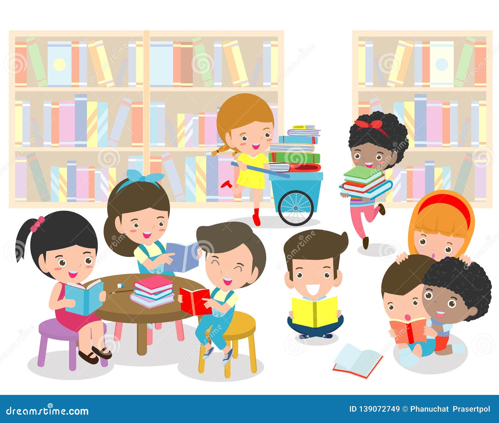 Happy Kids Reading Book in a Library ,cute Children Reading Books ... Happy Kids Reading Book in a Library ,cute Children Reading Books ...